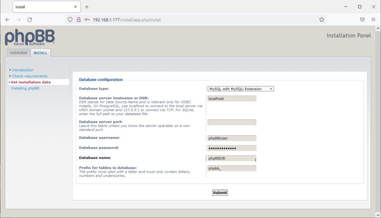 Self Hosted forum with phpBB and Raspberry PI
