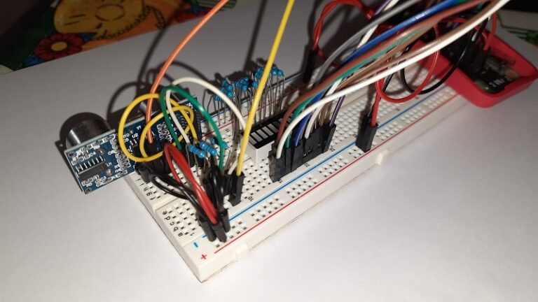 Raspberry PI Parking Sensor with HC-SR04 and LED Bar