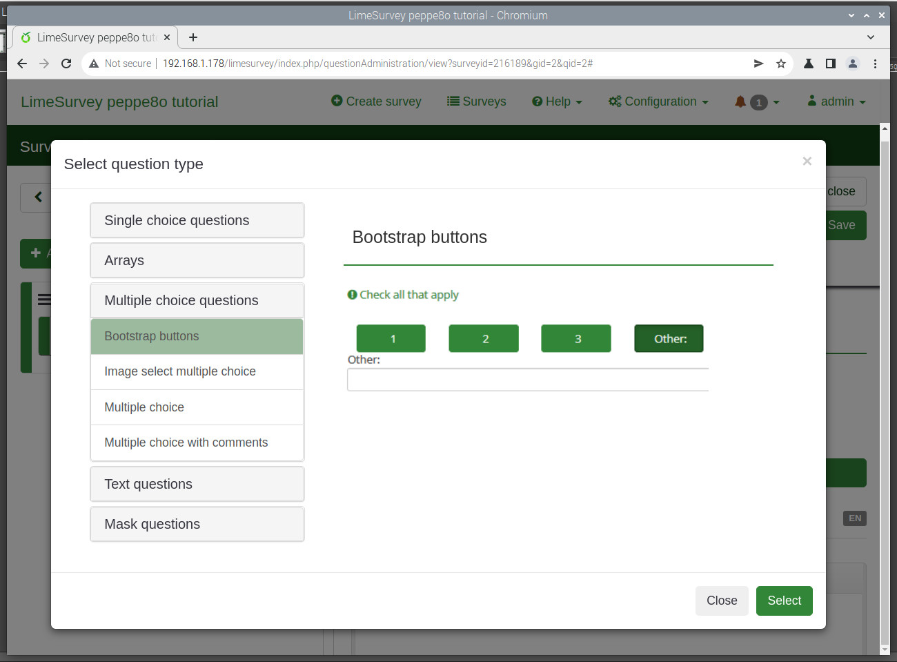 Self-host your Surveys with LimeSurvey and Raspberry PI