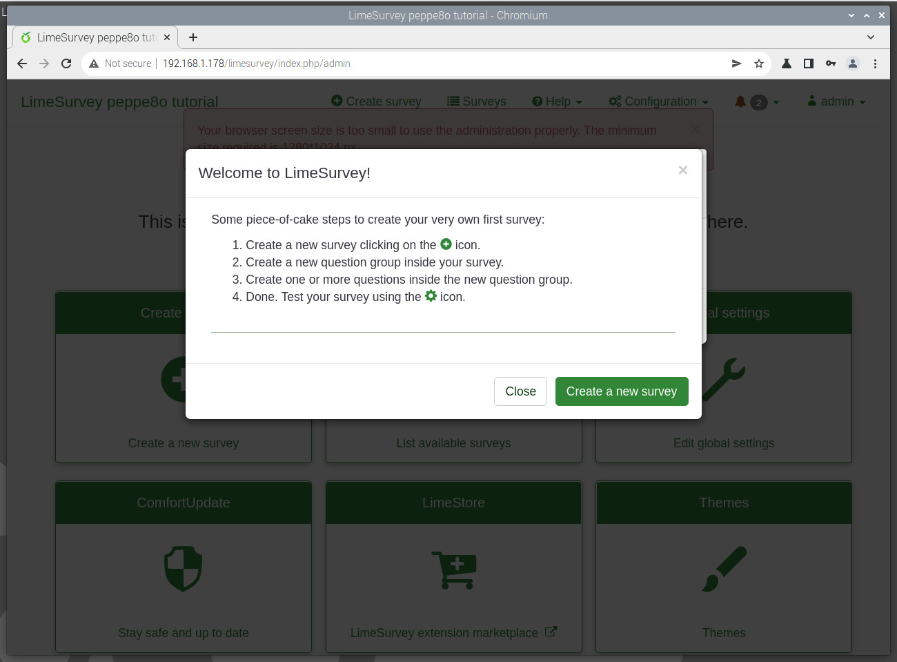 Self-host your Surveys with LimeSurvey and Raspberry PI