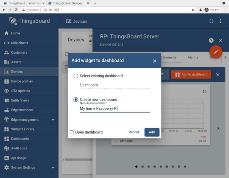 Thingsboard And Raspberry Pi Part 2 Add Device Telemetry By Mttq And Python