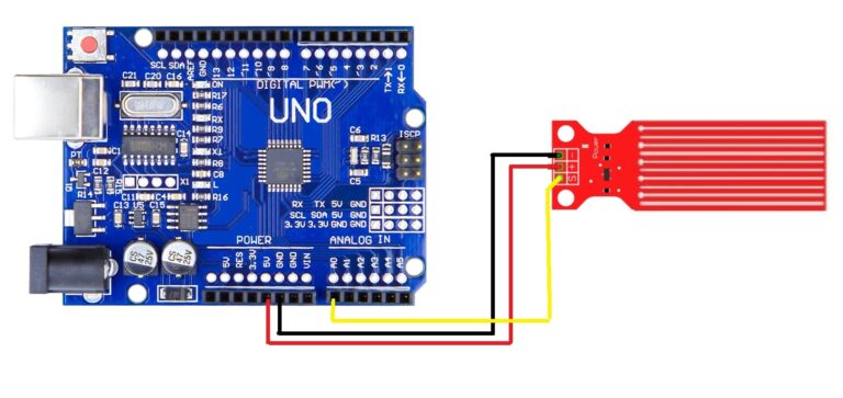 Water Level Sensor with Arduino Uno: wiring and code description