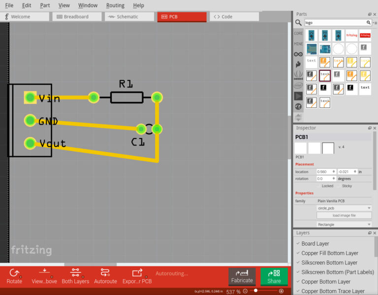 Getting your First PCB with Raspberry PI and Fritzing