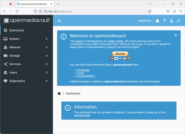 OpenMediaVault and Raspberry PI: NAS Installation and Setup