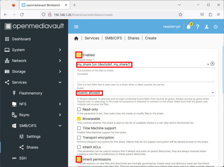OpenMediaVault and Raspberry PI: NAS Installation and Setup