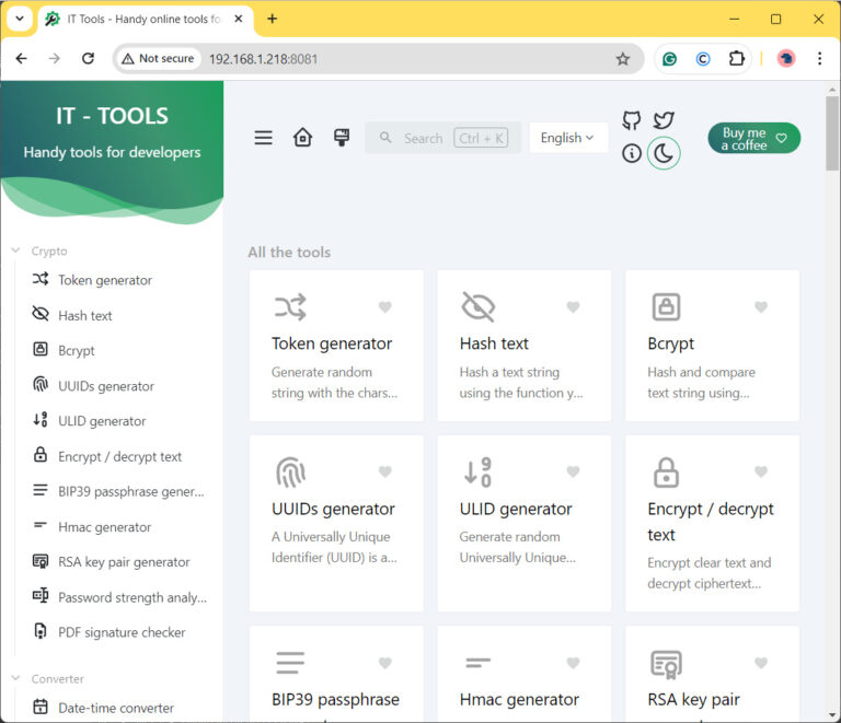 Self-Hosted ICT Swiss Army Knife with IT-Tools and Raspberry PI